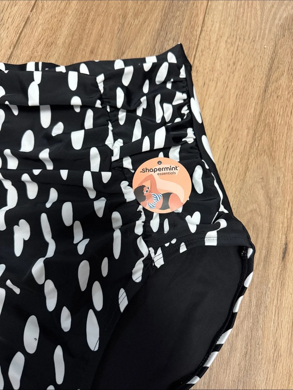 Shapermint | Swim | Shapermint Nwt L Black White Ruched Highwaist ...